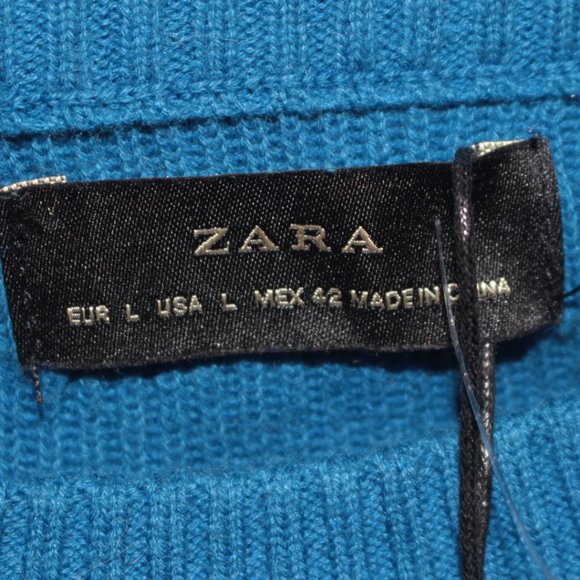 Zara | Sweaters | Nwt Zara Man Long Sleeve Rib Knit Sweater Size L ...